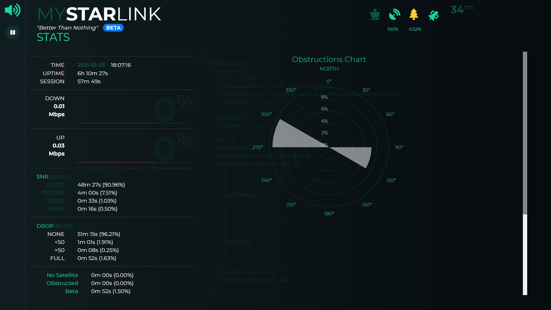 Obstructions chart : r/Starlink